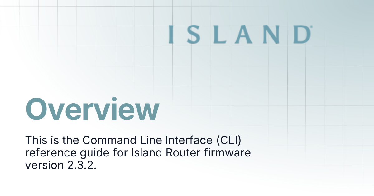 Overview | Island Router Documentation